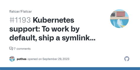 Kubernetes Support To Work By Default Ship A Symlink In Usrlibexec · Issue 1193 · Flatcar
