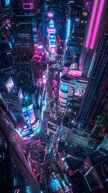 Premium Photo Dynamic Cyberpunk Fusion Of Futuristic Elements Entwined In Neon Radiance