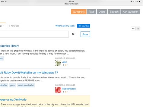 Sidebar Disappears In Safari And Mobile Safari Meta Stack Overflow