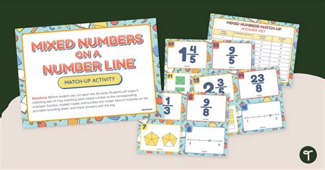 Mixed Number Fraction Model Match Up Teach Starter
