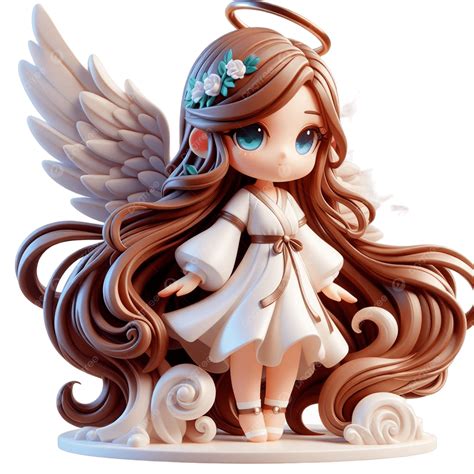 Ilustrações De Menina Anjo Bonito Dos Desenhos Animados Png Anjo Fofo