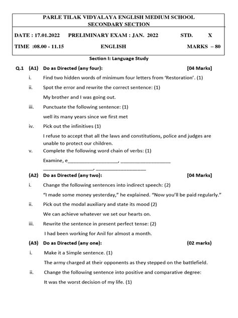 Prelim Exam January 2022 English Pdf Coconut Typefaces