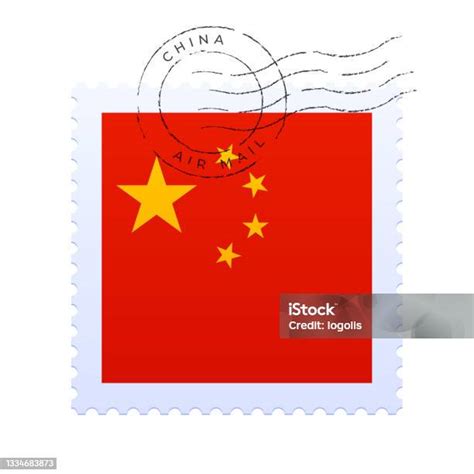 중국 우표 표시 흰색 배경 벡터 그림에 격리 된 국기 우표 공식 국가 국기 패턴과 국가 이름으로 스탬프 중국에 대한 스톡 벡터 아트 및 기타 이미지 Istock