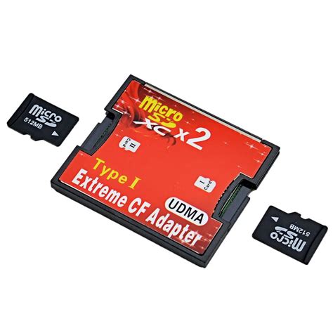 Aliexpress Com Buy CHIPAL Hight Quality Red Dual Slot Micro SD SDHC SDXC TF To CF Adapter