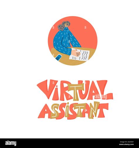 Virtual Assistant Icon With Text Isolated Cute Girl Assistant Avatar With Headset Speaking Virtual Assistant Icon With Text Isolated Cute Girl Assistant Avatar With Headset Speaking