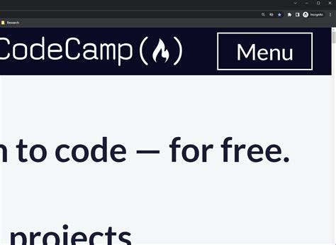 White Empty Tab Space On The Website · Issue 46658 · Freecodecamp