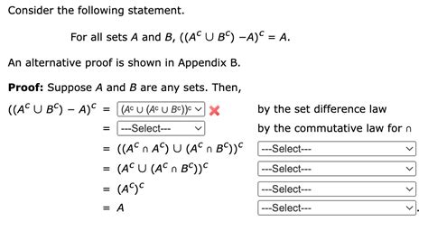 Solved Consider The Following Statement For All Sets A And Chegg Com