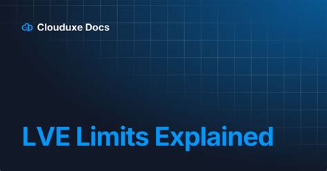 Lve Limits Explained Clouduxe Docs