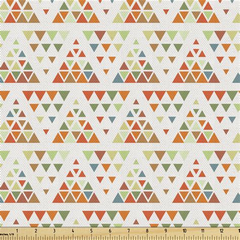 Abstract Sofa Upholstery Fabric By The Yard Geometric Shapes Pattern Triangular Formations