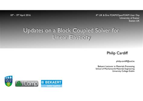 Pdf Updates On A Block Coupled Solver For Linear Elasticity