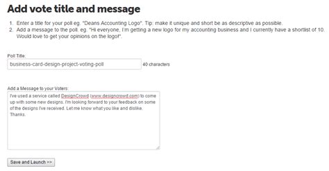How Do I Create And Use The Voting Poll DesignCrowd