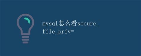 Mysql怎么看 Securefilepriv极客笔记