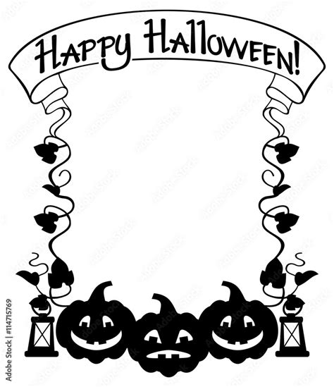 Halloween Clipart Black And White Borders