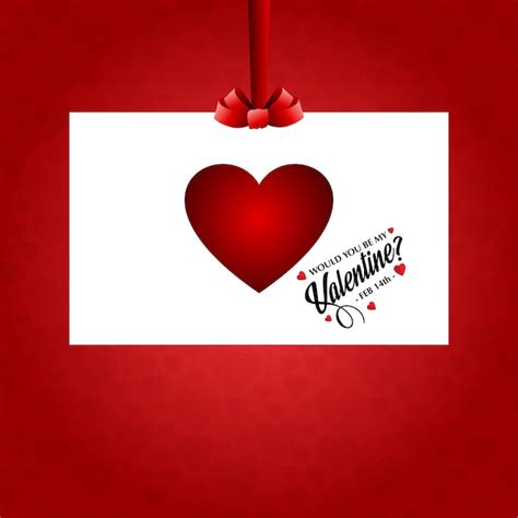 마음과 패턴 배경 발렌타인 데이 카드 프리미엄 벡터