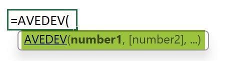 AVEDEV Excel Function Syntax Examples How To Use