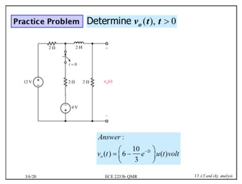 Solved Practice Problem Determine V T T Answer Chegg Com