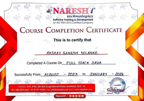 Akshay Solanke On Linkedin It Brings Me Great Pleasure To Inform You That I Have Completed The