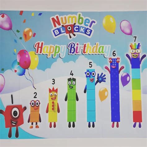 Numberblocks Birthday Backdrop Banner Everything Else On Carousell