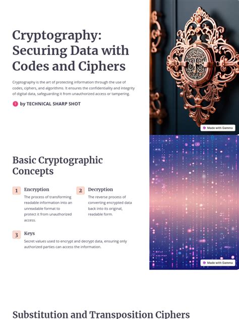 Cryptography Securing Data With Codes And Ciphers Pdf