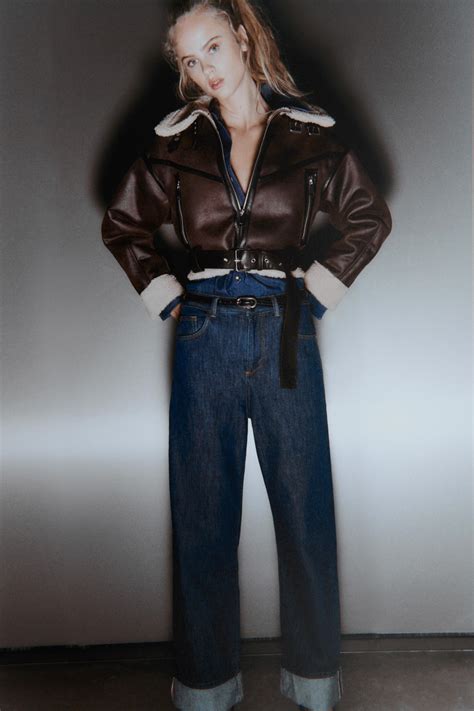 벨트 디테일 더블 페이스드 크롭 점퍼 8073265 Zara 페칭 Fetching