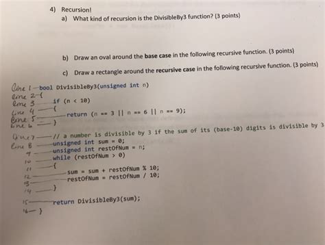 Solved Recursion A What Kind Of Recursion Is The Chegg