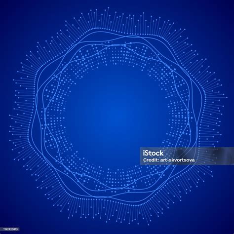 추상적인 벡터 배경입니다 연결 된 라인과 도트 추상 소용돌이 형태 구성 작은 그래픽 추상적인 배경 벡터 일러스트 3차원 형태에 대한 스톡 벡터 아트 및 기타 이미지 Istock