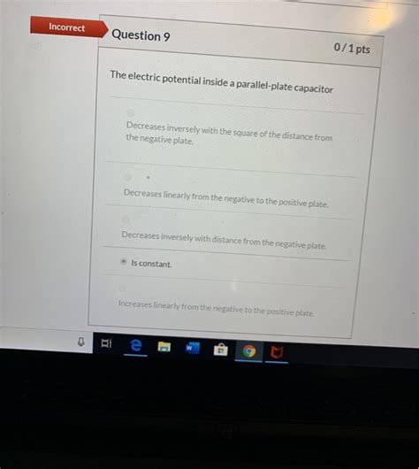 solved 0 1pts incorrect question 6 the electric field inside