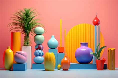 Premium Ai Image Vibrant Showcase Unveiling A Colorful 3d Product Display