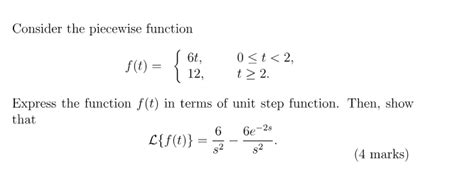 Solved Consider The Piecewise Chegg Com