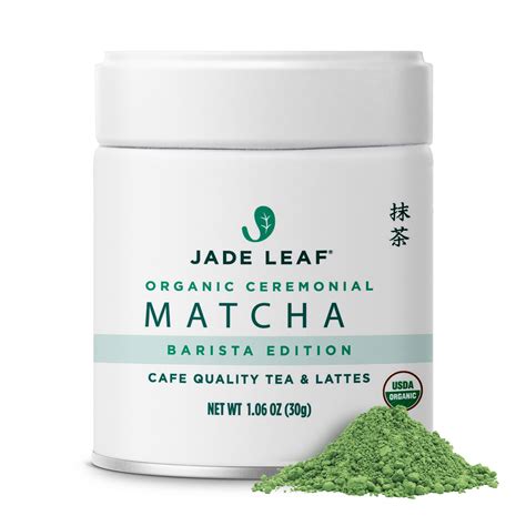Jade Leaf Matcha Organic Ceremonial Grade Green Tea Powder Barista