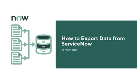 How To Export Data From ServiceNow Methods Perspectium