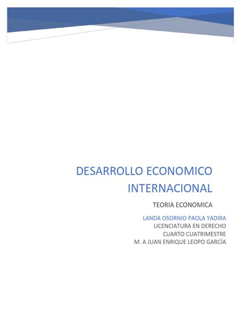 Teoría Economica 1 Pdf Desarrollo Economico Crecimiento Económico