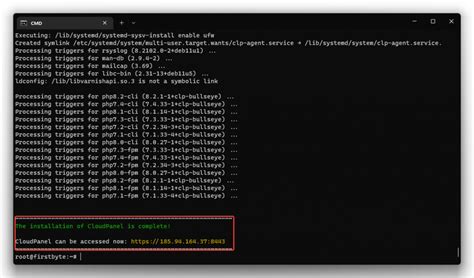How To Install Cloudpanel Control Panel And Wordpress On A Server From Firstbyte Firstbyte