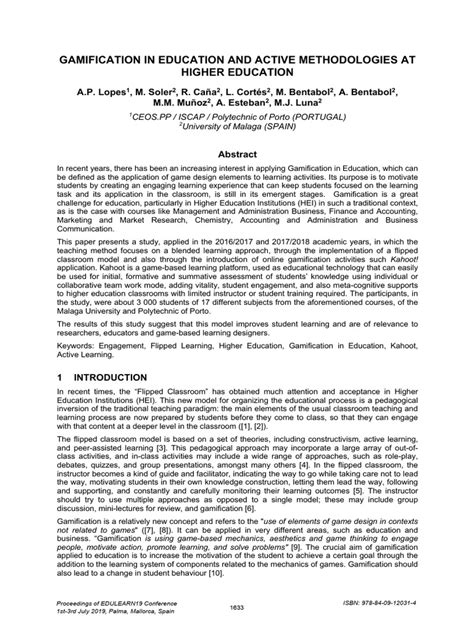 05 Gamification In Education And Active Methodologies At Higher