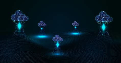 여러 클라우드 심볼 벡터 일러스트레이션 2d 클라우드 3d 클라우드 멀티 클라우드 작업 연결된 데이터 클라우드 컴퓨팅에 대한