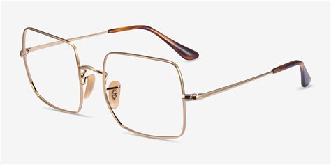 Ray Ban Square Square Gold Frame Glasses For Women Eyebuydirect