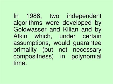 Ppt Primality Testing Its Importance For Cryptography Powerpoint Presentation Id208514