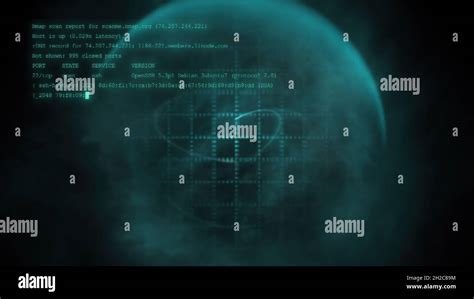 3d illustration futuristic hud interface and hacker code on a
