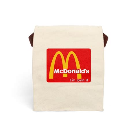 Fast Food Mcdonalds Canvas Lunch Bag With Strap Quirky Design