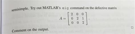 solved exercise 5 4 24 matlab s command [v d] eig a