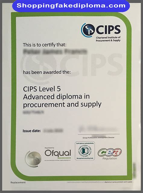 The Fake Chartered Institute Of Procurement Supply Certificate Cips Certificate Buy Fake