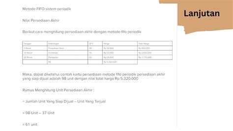Digital Operation Metode Persediaan Fifo Lifo Ppt