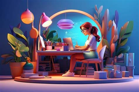 Professional Female Photographer Works In Photo Editing App Software On His Personal Computer