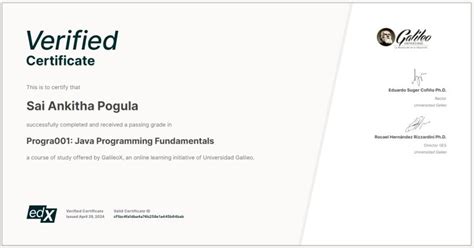 Pogula Saiankitha On Linkedin I Successfully Completed The Java