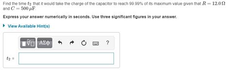 Solved To Understand The Dynamics Of A Series R C Chegg Com