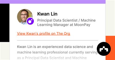 Kwan Lin Principal Data Scientist Machine Learning Manager At Moonpay The Org