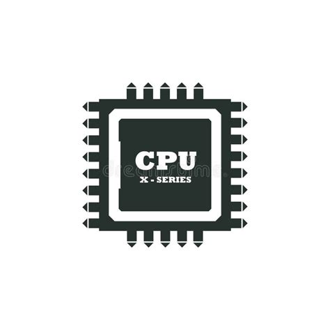 Cpu Central Processing Unit Icons Illustration Design Inspiration Vector Template Stock Vector