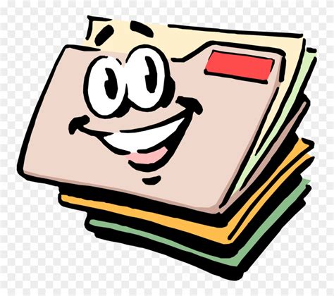 Download Vector Illustration Of Cartoon File Folder Holds Loose File Folder Cartoon Clipart