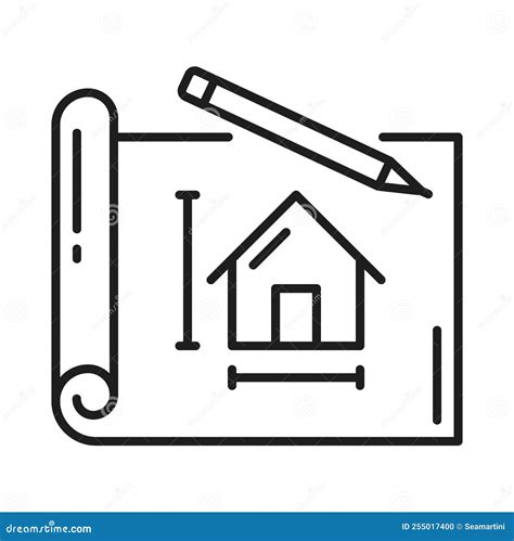 House Architect Development Home Building Icon Stock Vector Illustration Of Home Ruler