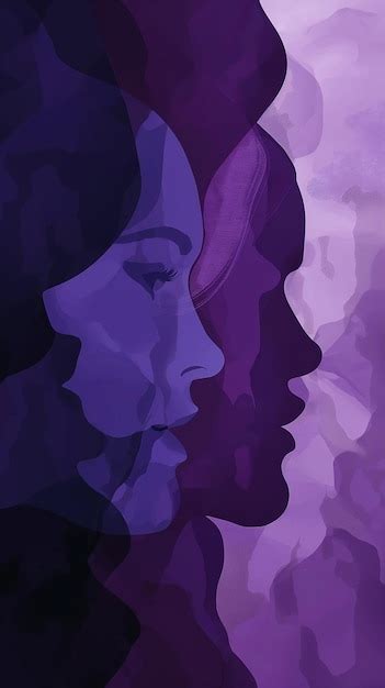 Premium Photo International Womens Day Poster With Silhouettes Of